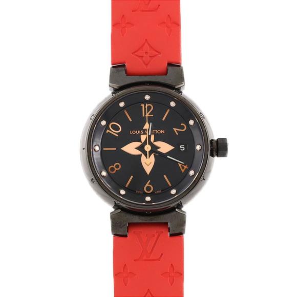 Louis Vuitton | Accessories | Louis Vuitton Tambour All Black 2p Qa47 ...